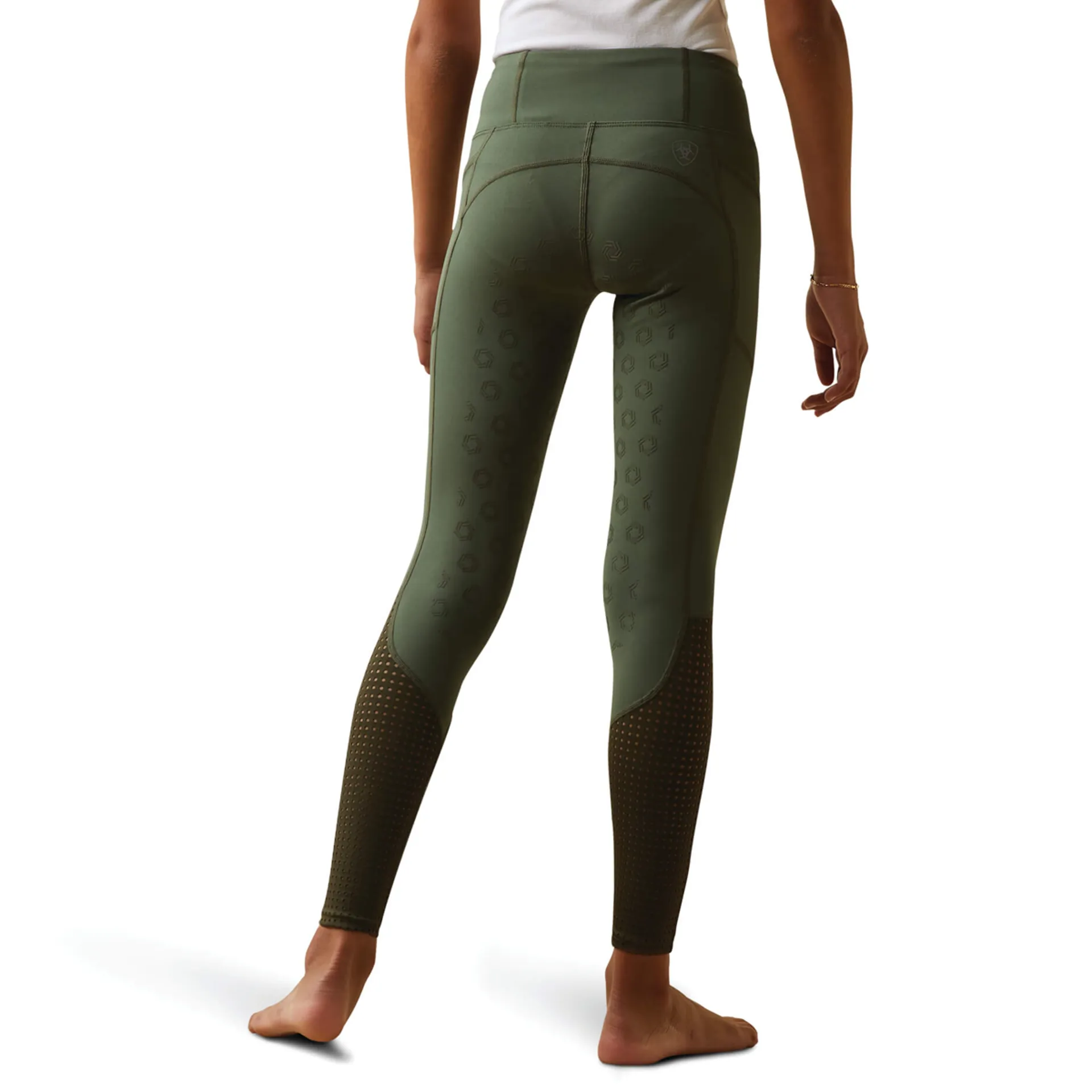 Ariat Youth Eos Full Seat Tights - Beetle/Forest Mist