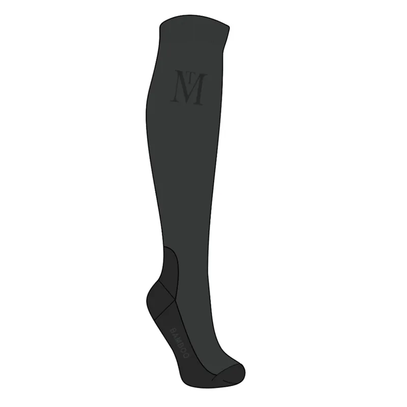 Mark Todd Competition Socks - Dark Grey/Black