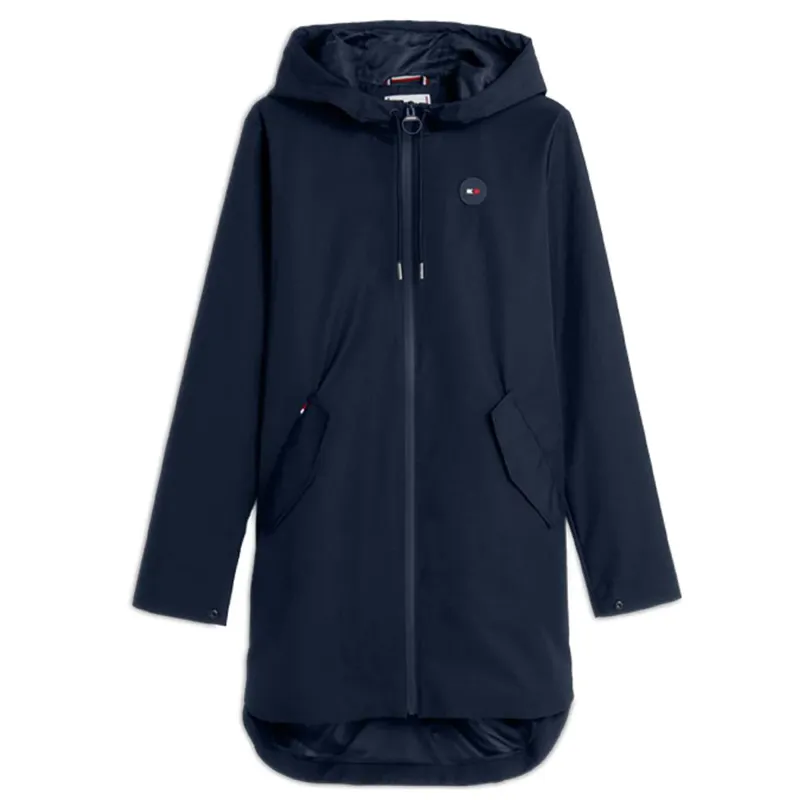 Tommy Hilfiger Women's Waterproof Long Rain Jacket - Desert Sky