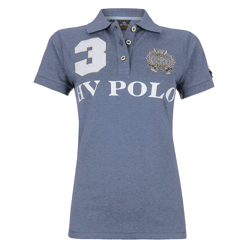 HV Polo Ladies Favouritas EQ Polo Shirt - Raf Blue Melange