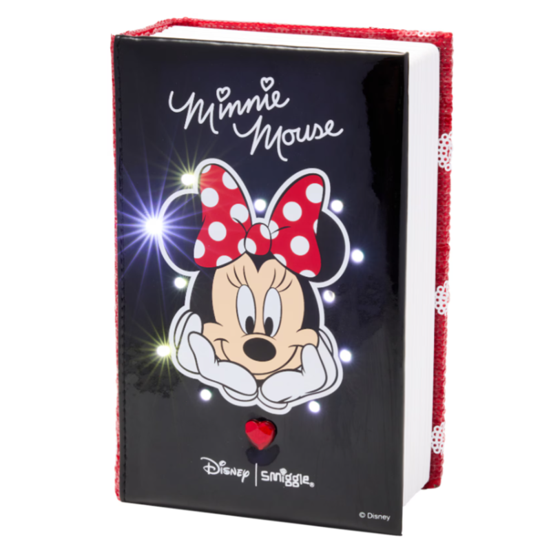Smiggle Minnie Mouse Light Up Booksafe - Black/Red