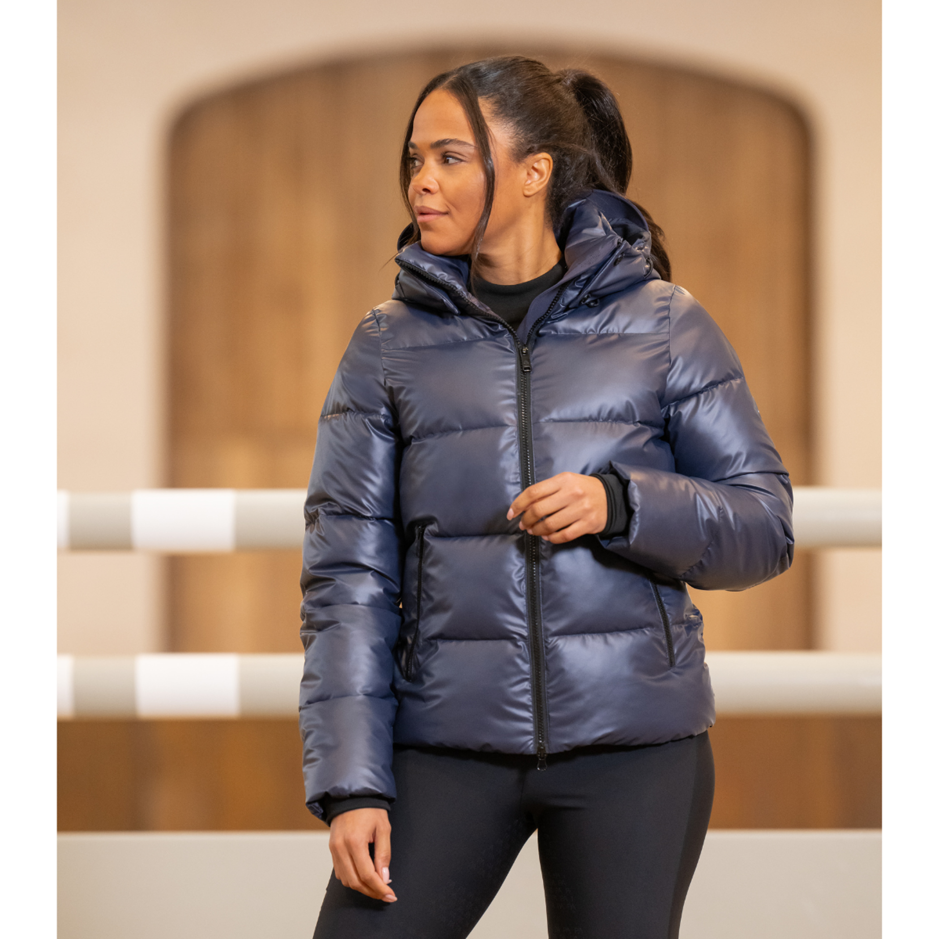 Pikeur Athleisure Ladies Quilted Jacket - Graphite Blue