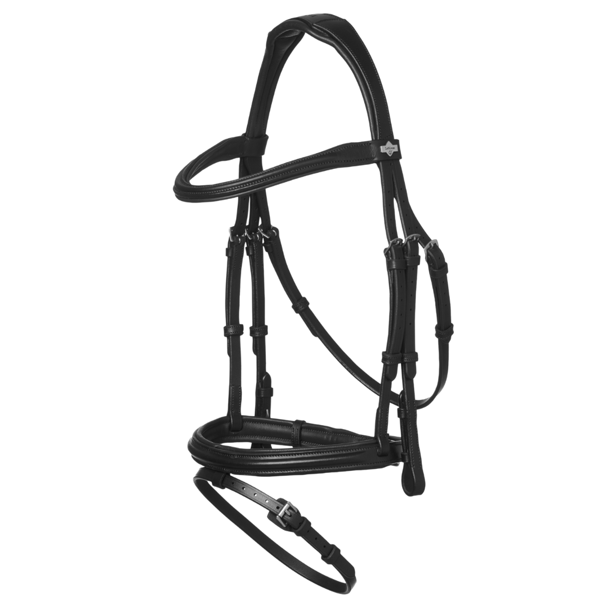 LeMieux Arika Anatomic Flash Bridle - Black/Silver