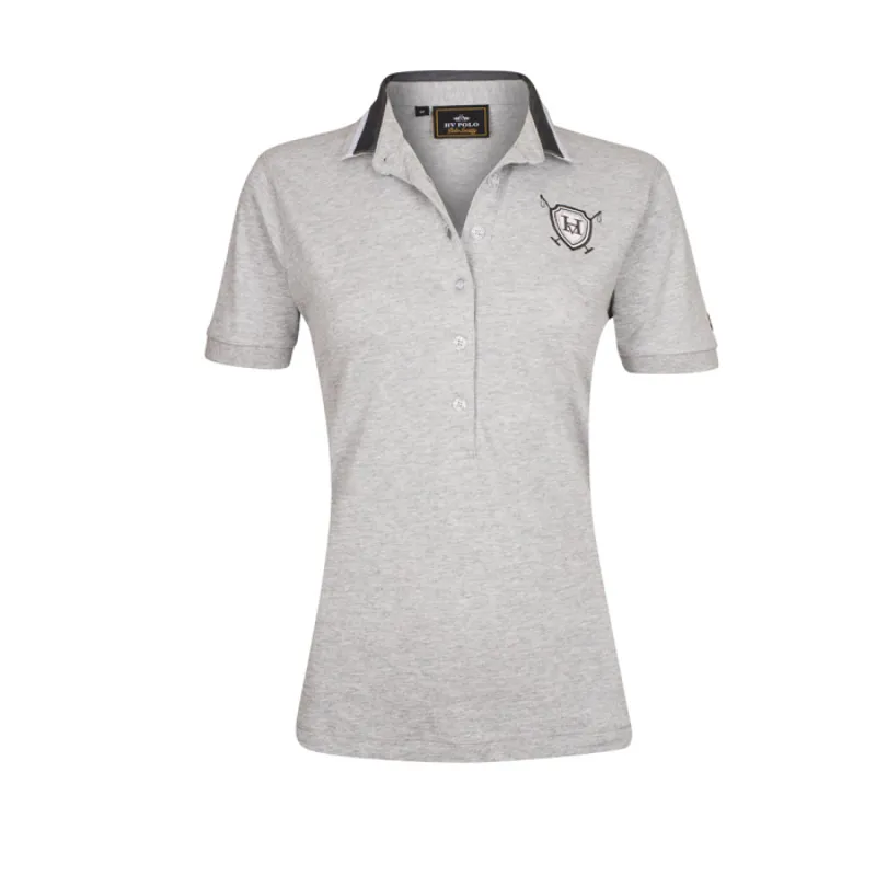 HV Polo Vanora Ladies Polo Shirt - Silver Grey Melange