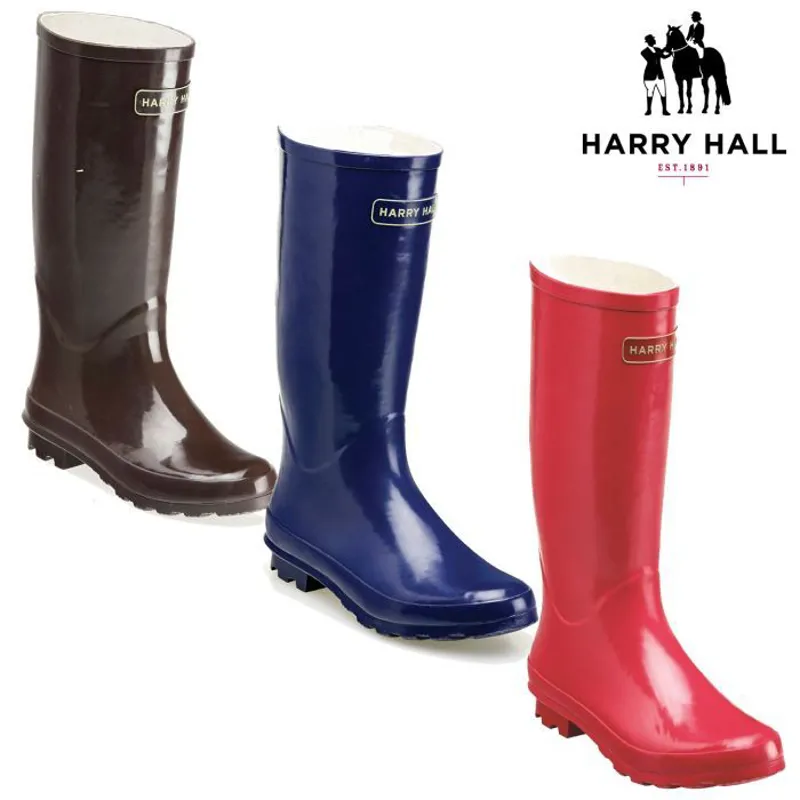 Harry Hall Ladies Shiny Wellies